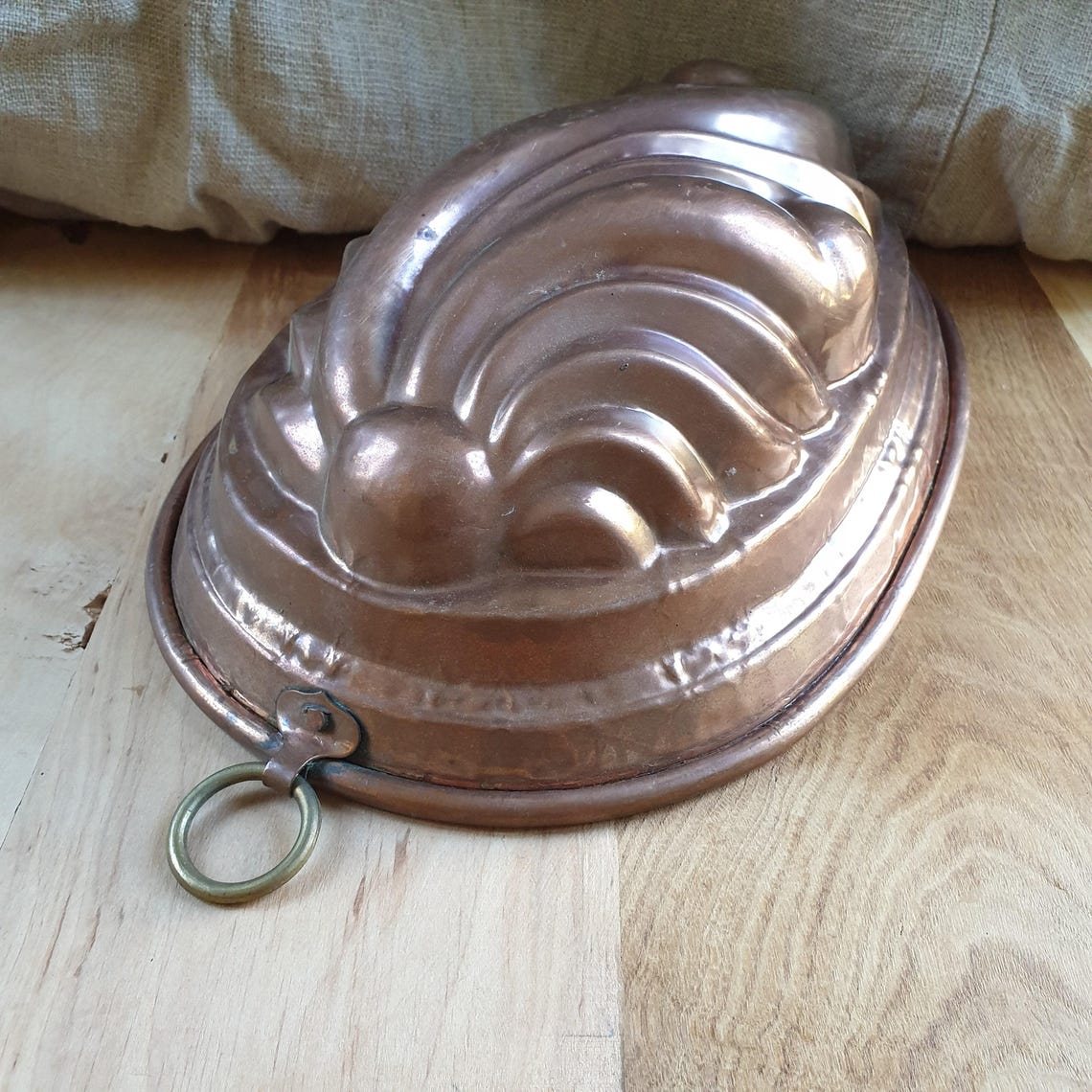 Large Oval Copper Pudding Form, Old Copper Pudding Mold, Old Italian ...
