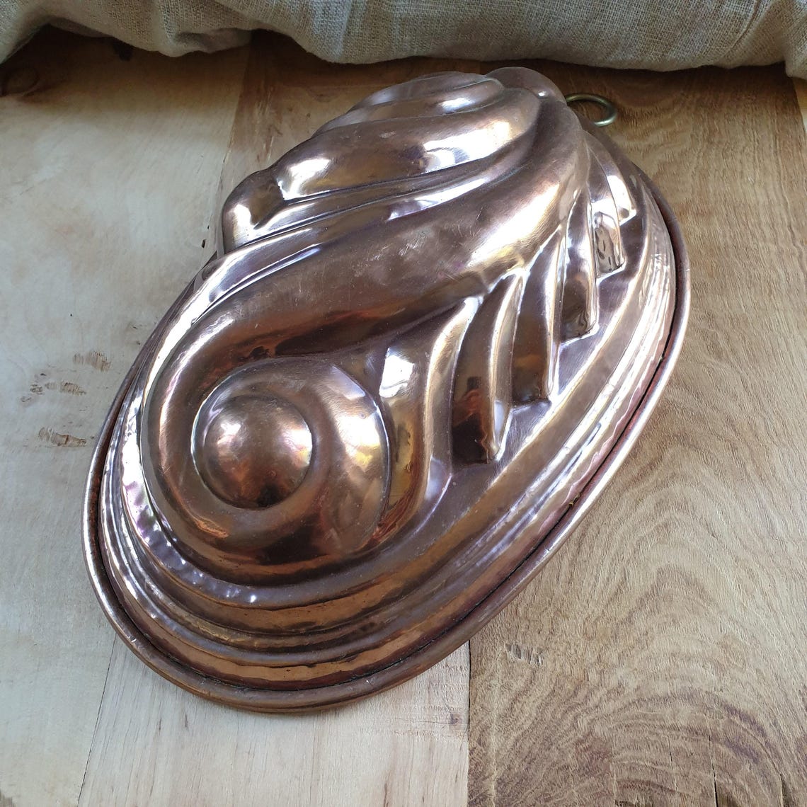 Large Oval Copper Pudding Form, Old Copper Pudding Mold, Old Italian ...