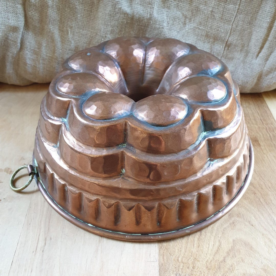 Rare Pudding Molds, Old Copper Form Tower, Holed Copper Mold, Big ...