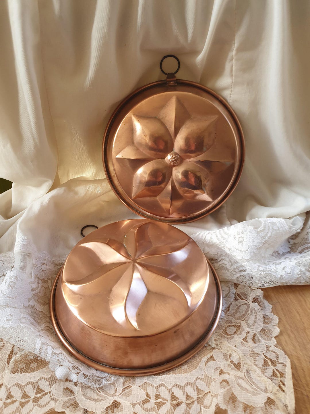 Copper Pudding Molds, Old Copper Molds, Old Copper Forms, Copper Forms ...