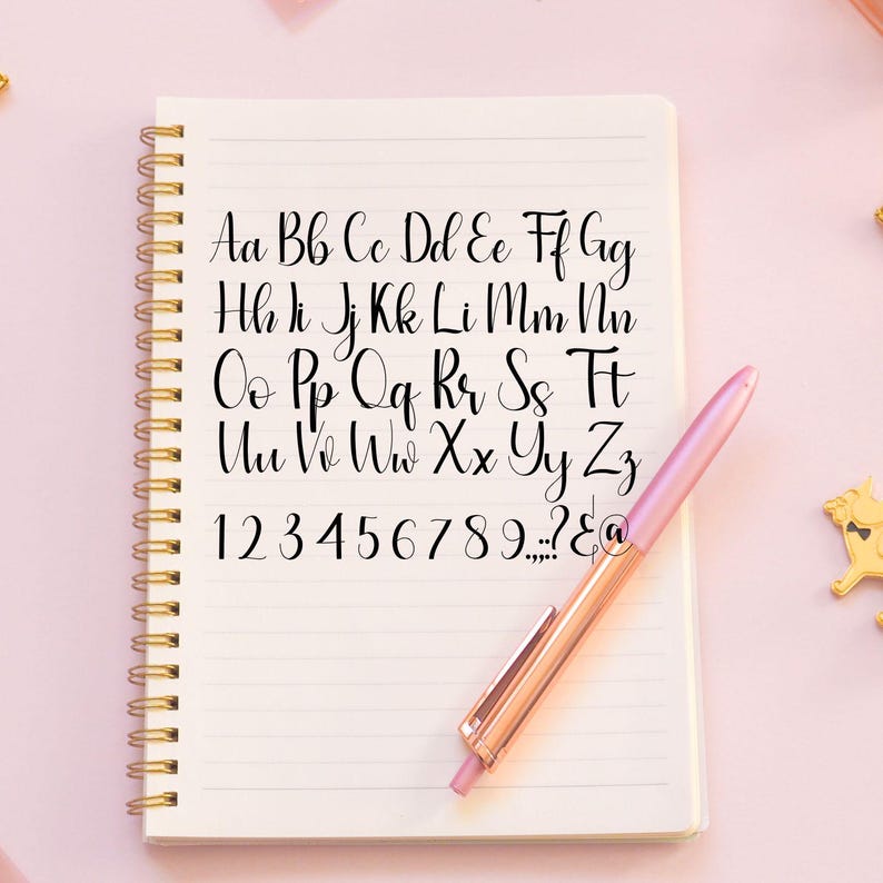 50 the Calligraphy Fonts - Font Bundle Ttf Svg Heart Font, Cricut ...