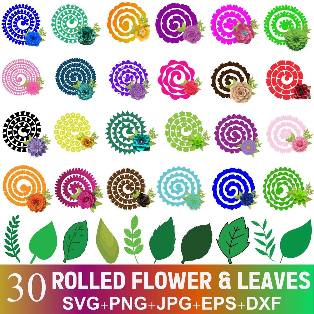 Rolled Flower Svg, Paper Flower, Wedding Flower, 3d Flower, Rolled ...