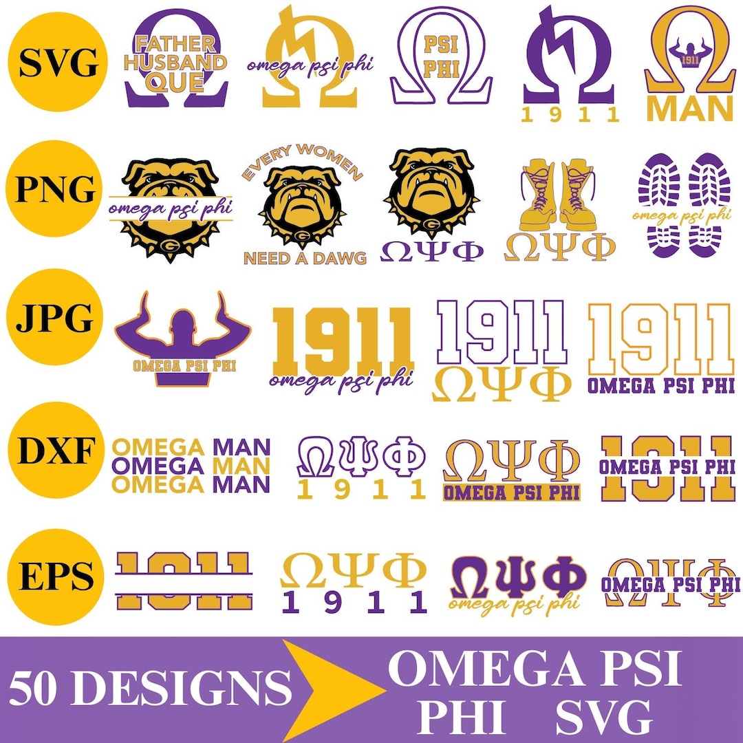 Omega Psi Phi SVG Bundle: Fraternity Designs for Cricut & Silhouette - Etsy