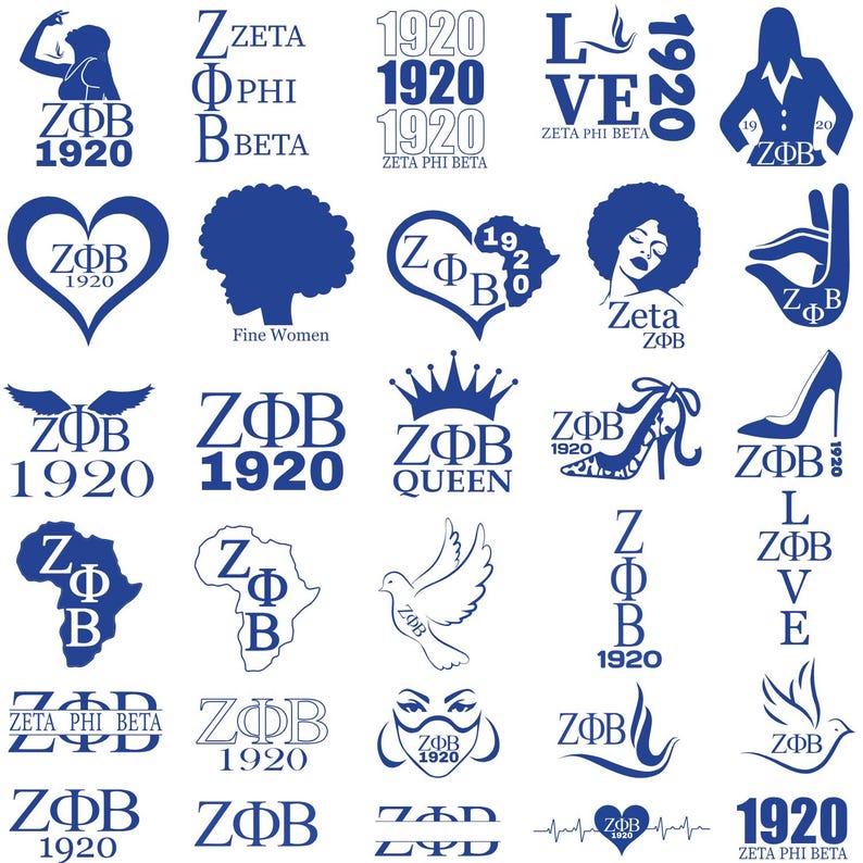 Zeta Phi Beta SVG Bundle: Sorority Heart Dove Cut File - Etsy