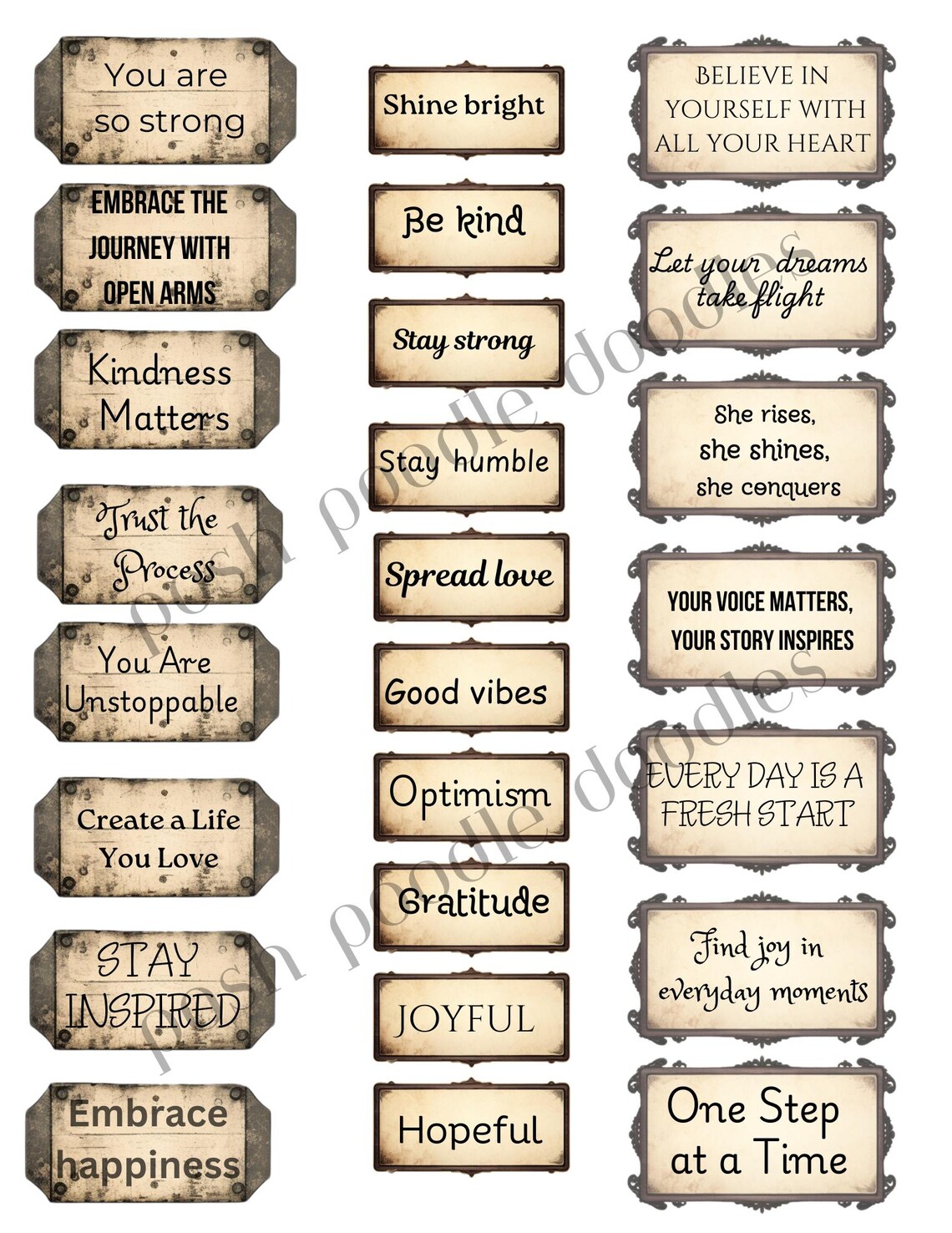 Vintage Labels, Encouraging Words, Digital Tags, Printable Tags ...