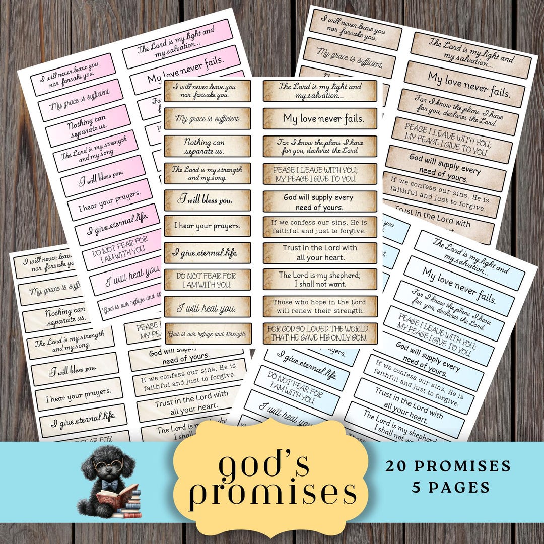 Bible Verses and Promises Strips, Devotional Scripture, Christian ...