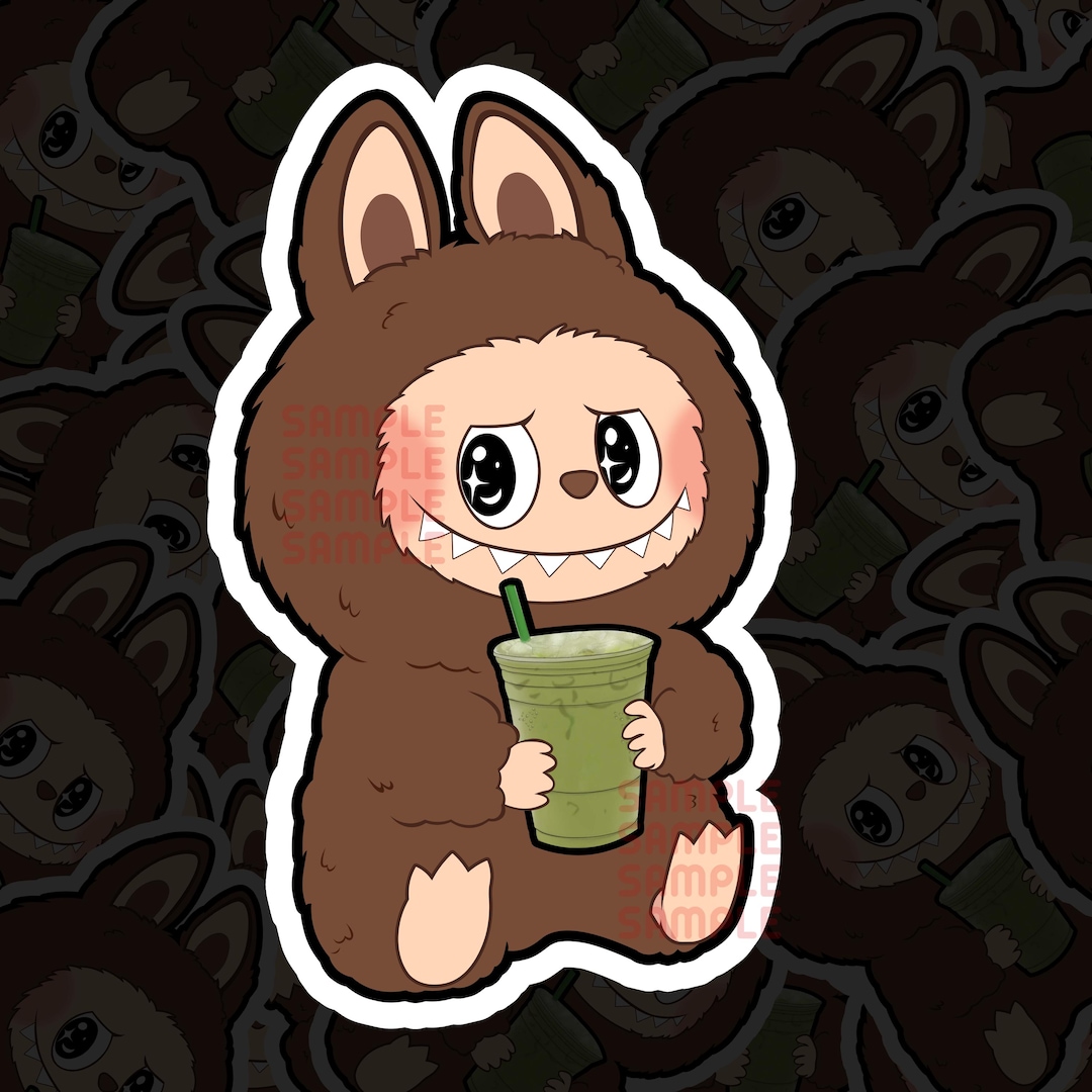 4 Inch. Matcha Labubu Sticker , Little Monsters Stickers, Custom Vinyl ...