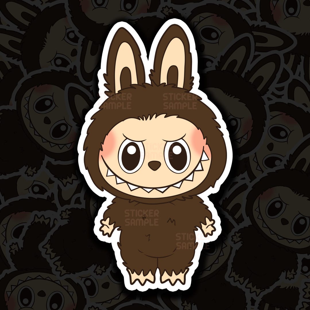 4 Inch. Chestnut Cocoa Labubu Sticker , Little Monsters Stickers ...