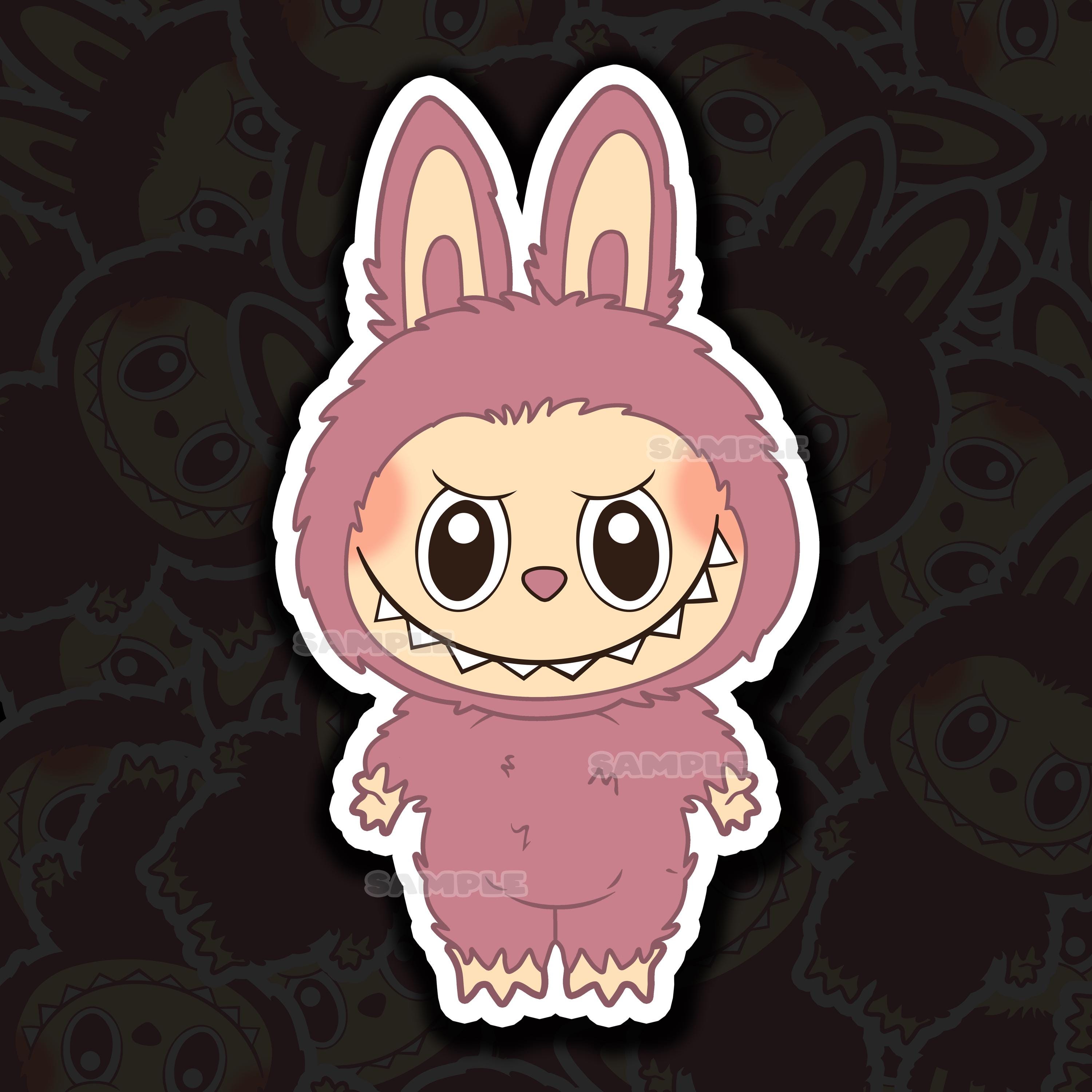 4 Inch. Lychee Berry Labubu Sticker , Little Monsters Stickers, Custom ...