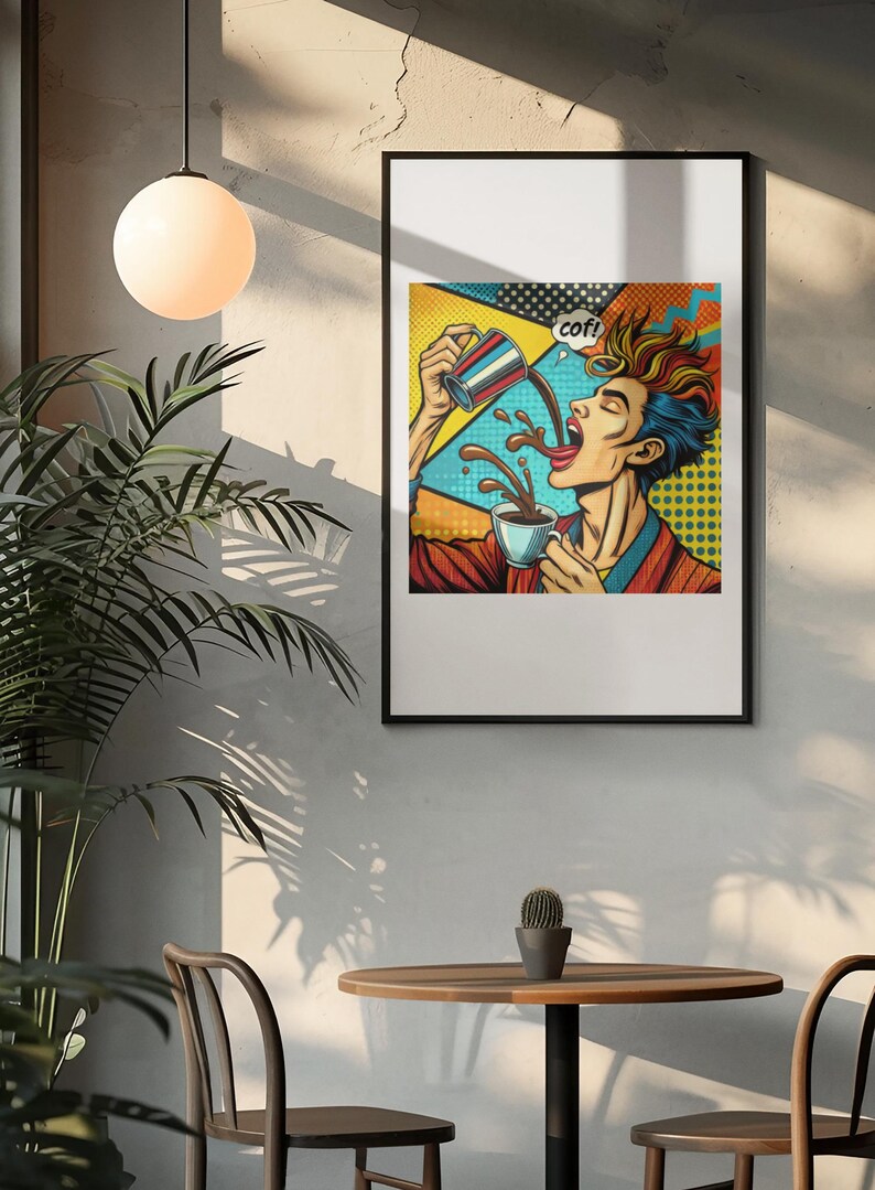 Bold Coffee Pop Art Print: Retro Cafe Wall Decor (digital Download) - Etsy