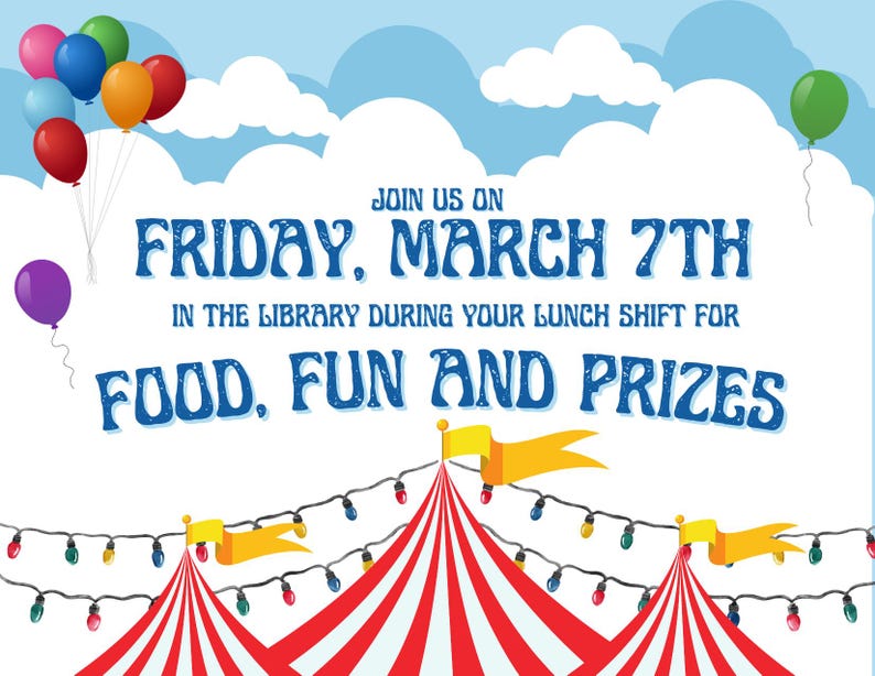 Teacher Appreciation Luncheon Invitation | Circus Theme | Editable PTO ...