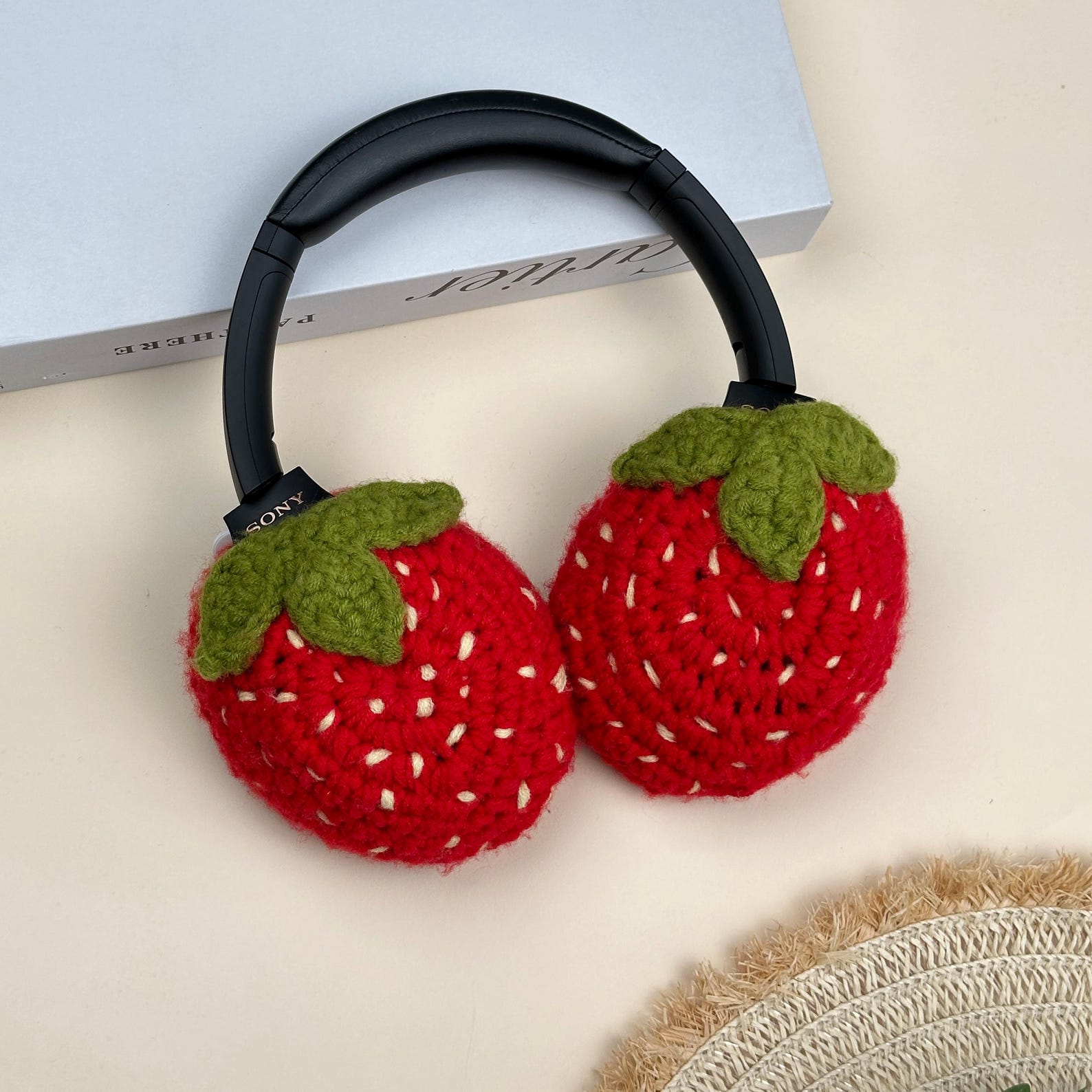 Red Strawberry Granny Square Airpods Max Headphone Covers |crochet ...