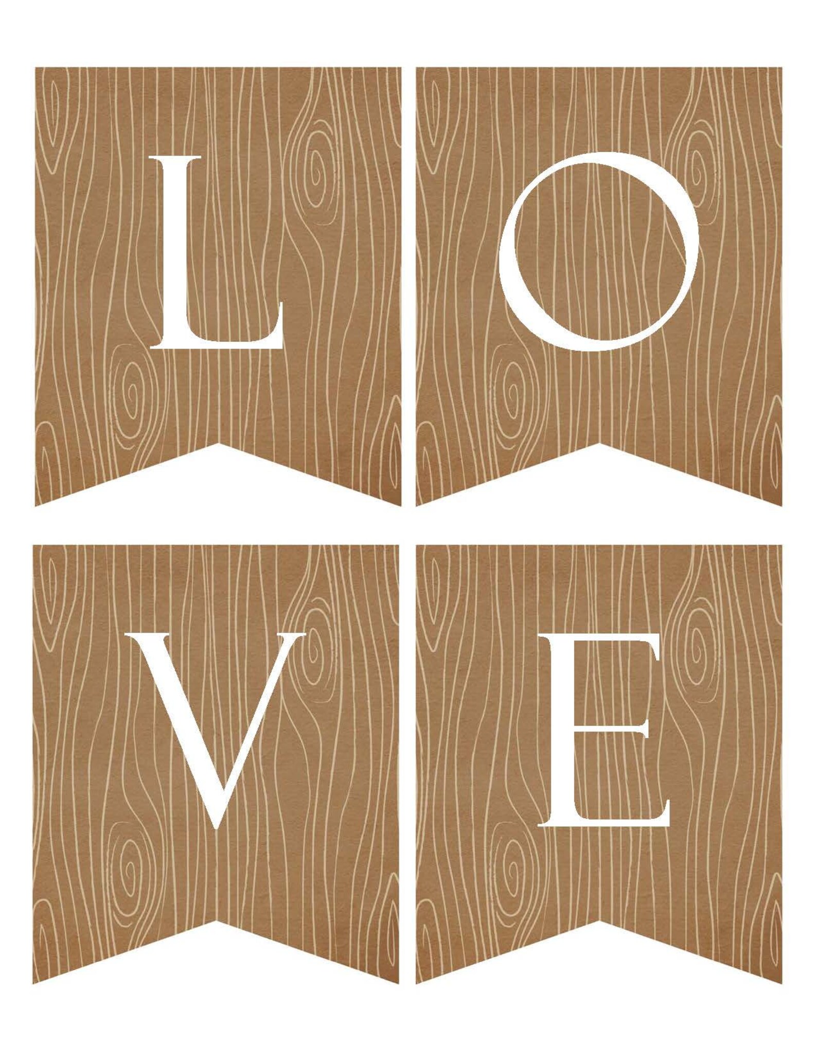 Editable Wood Grain Printable Banner - Etsy