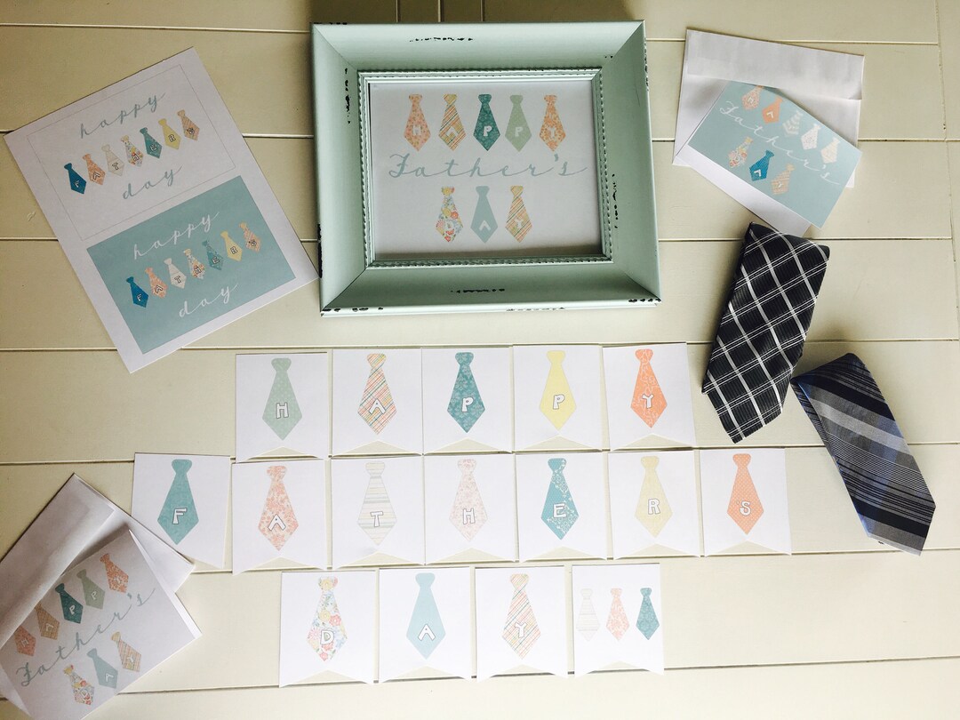 Happy Father's Day Printable Kit, Father's Day Printable, Happy Father ...