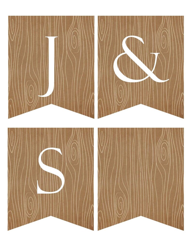 Editable Wood Grain Printable Banner - Etsy
