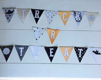 Halloween Banner Pumpkin Trick or Treat Creepy Decorations - Etsy