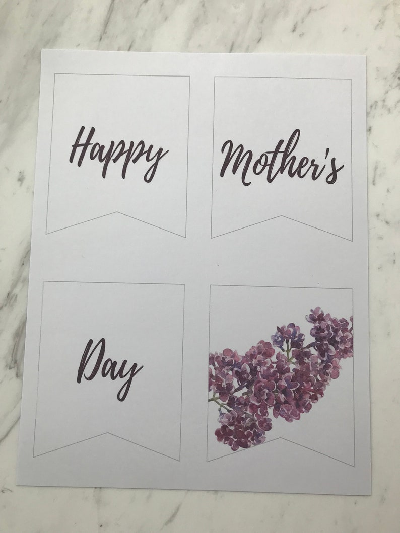 Happy Mother's Day Banner ,mother Floral Banner, Printable Banner ...