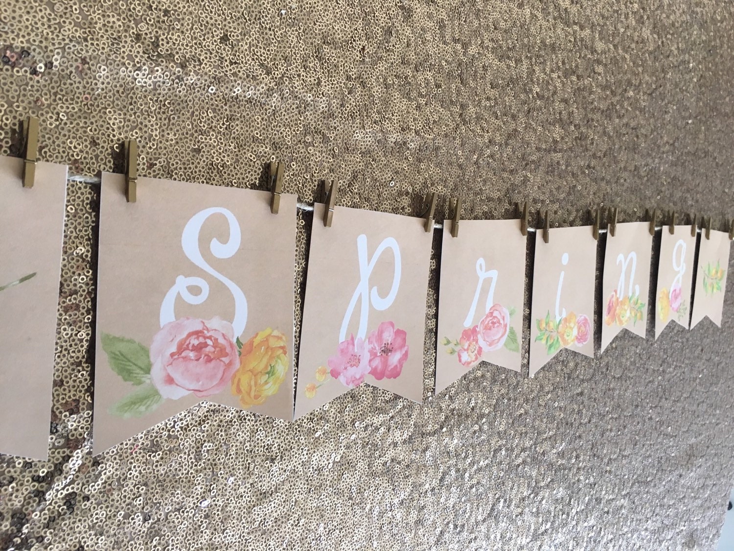 Floral Spring Banner, Floral Banner, Spring Banner, Spring Printable ...