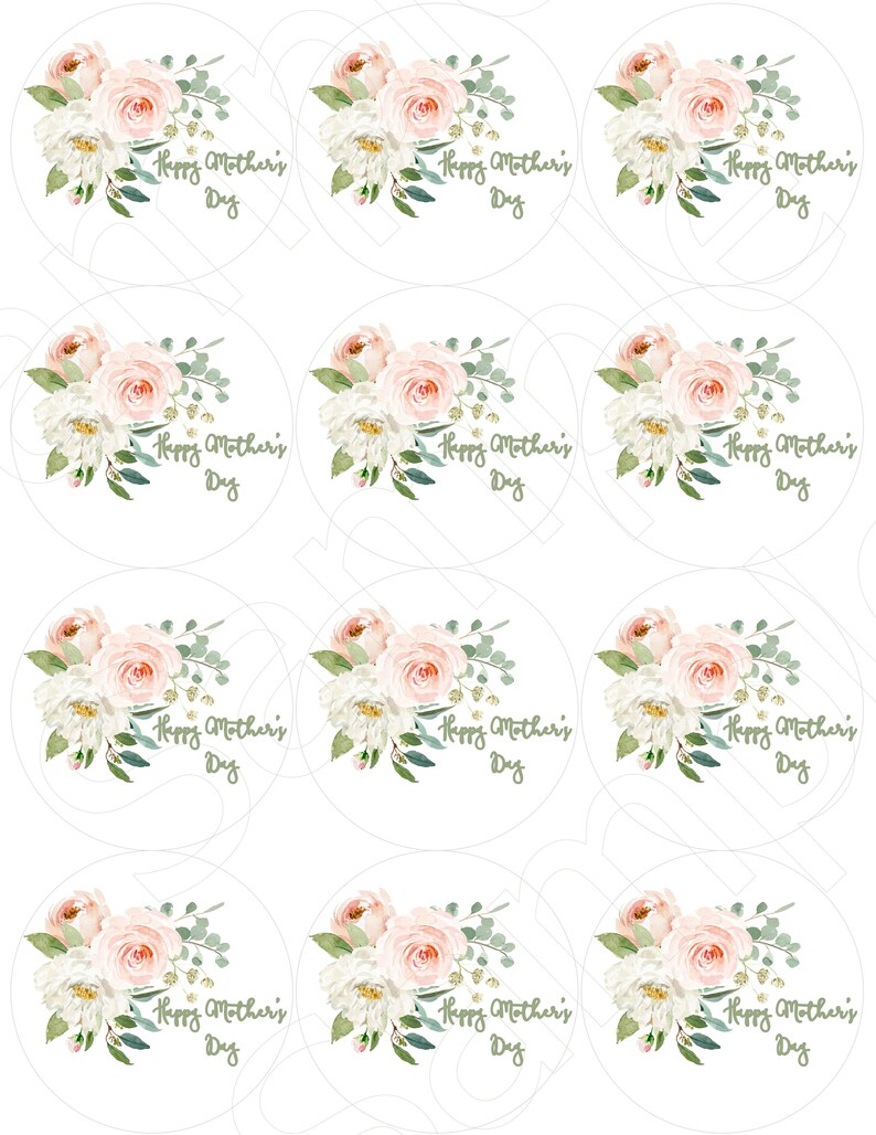 Mother's Day Printable Gift Tags, Floral Happy Mother's Day Gift Tags ...