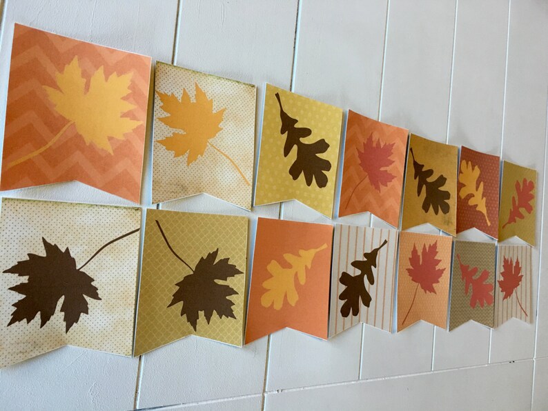 Fall Leaves Banner, Fall Leaves, Printable Banner, Printable Fall ...