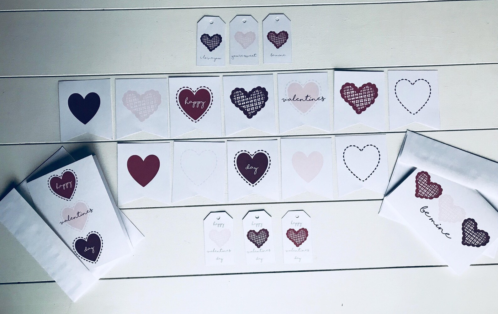 Valentine's Day Printable Bundle, Valentine's Day, Valentine, Blank ...