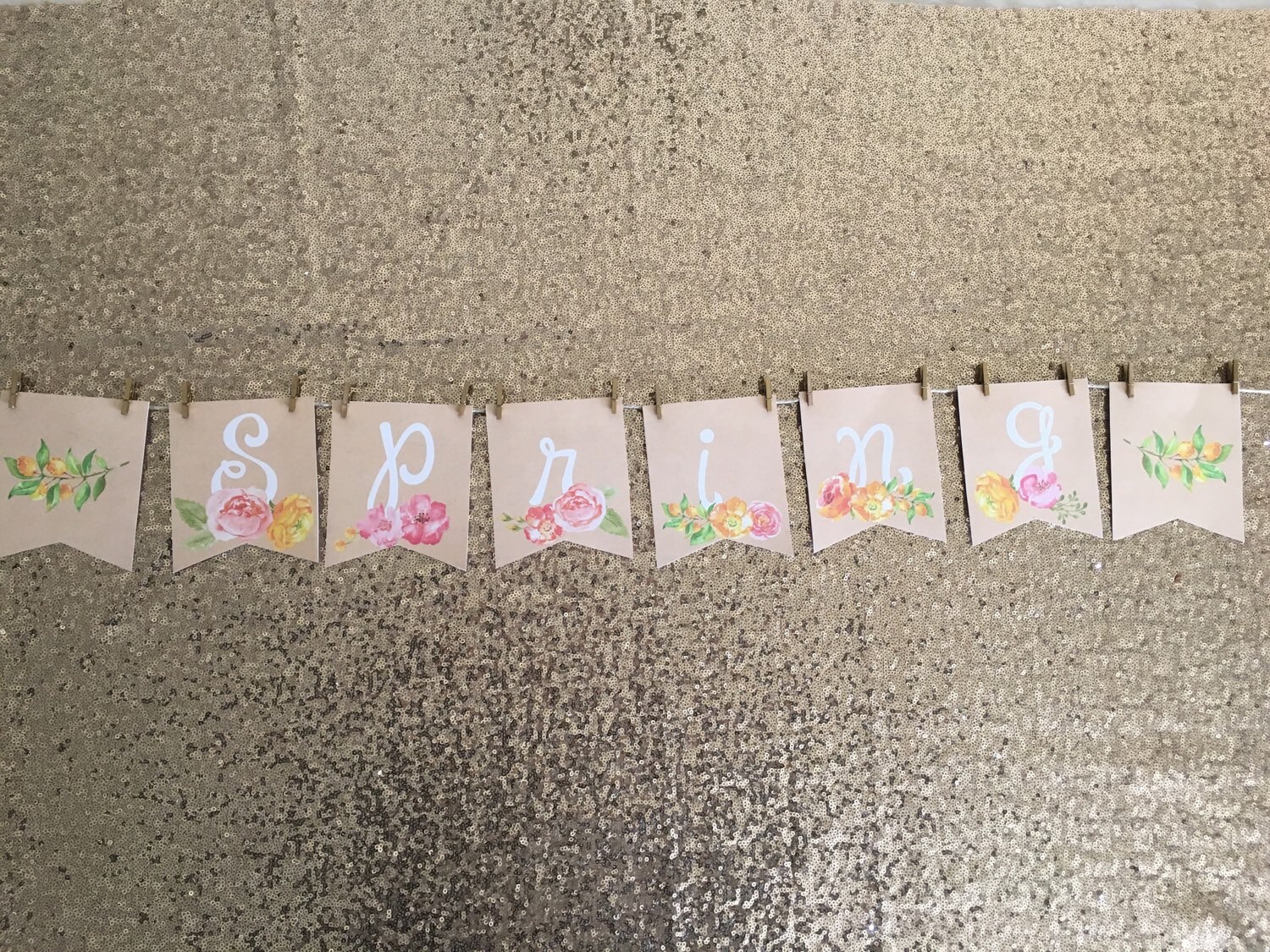 Floral Spring Banner, Floral Banner, Spring Banner, Spring Printable ...