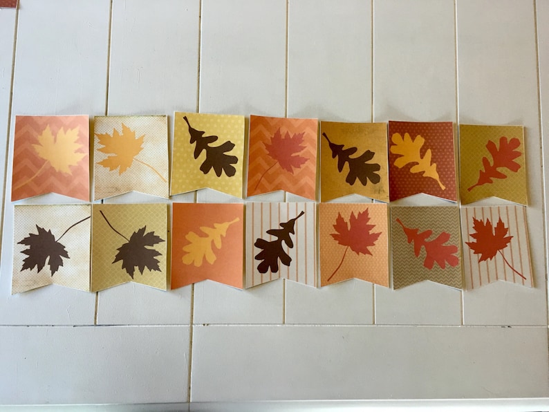 Fall Leaves Banner, Fall Leaves, Printable Banner, Printable Fall ...