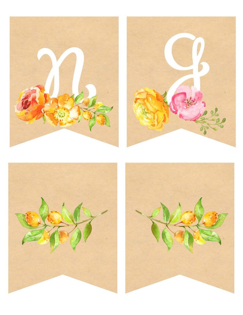 Floral Spring Banner, Floral Banner, Spring Banner, Spring Printable ...