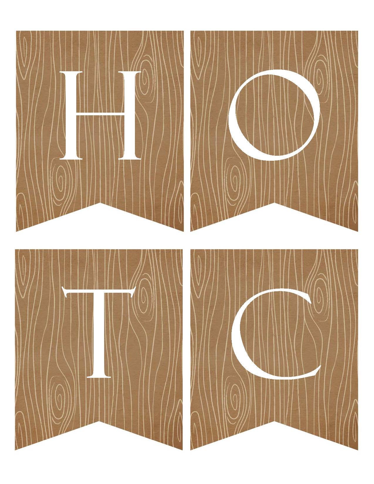 Editable Wood Grain Printable Banner - Etsy