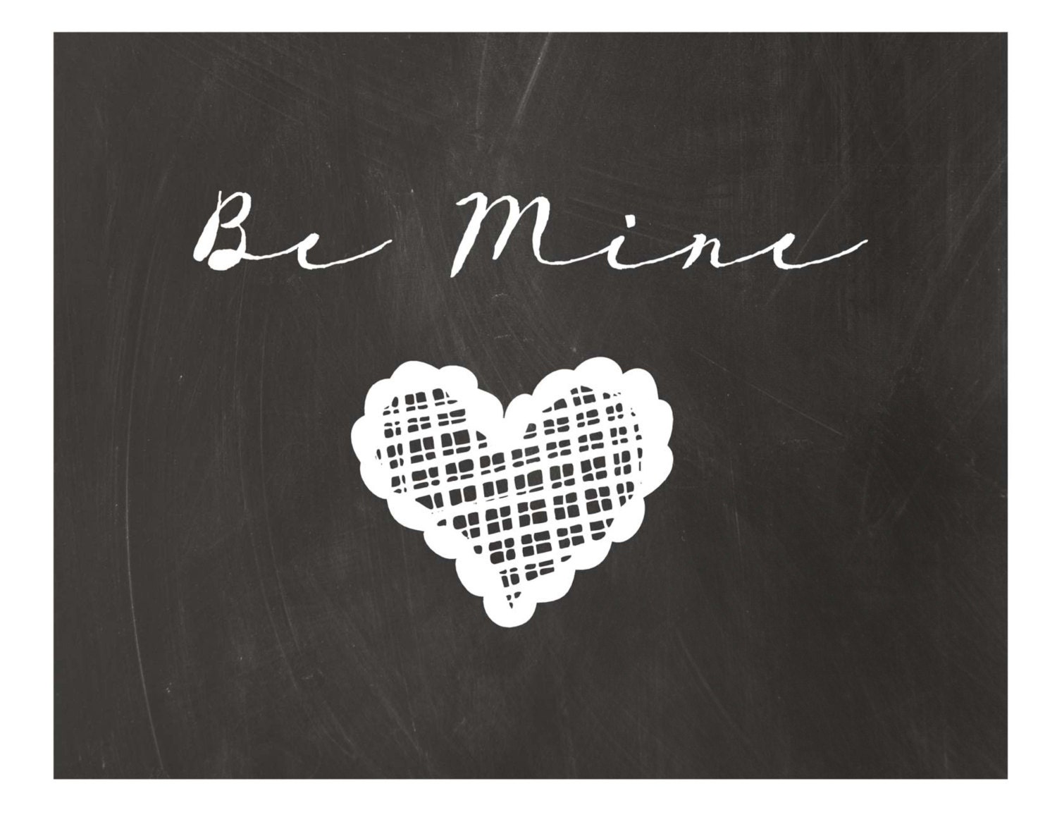 DIY "be Mine" Valentine PDF Printable {1, 8x10 & 2, 5x7} - Etsy