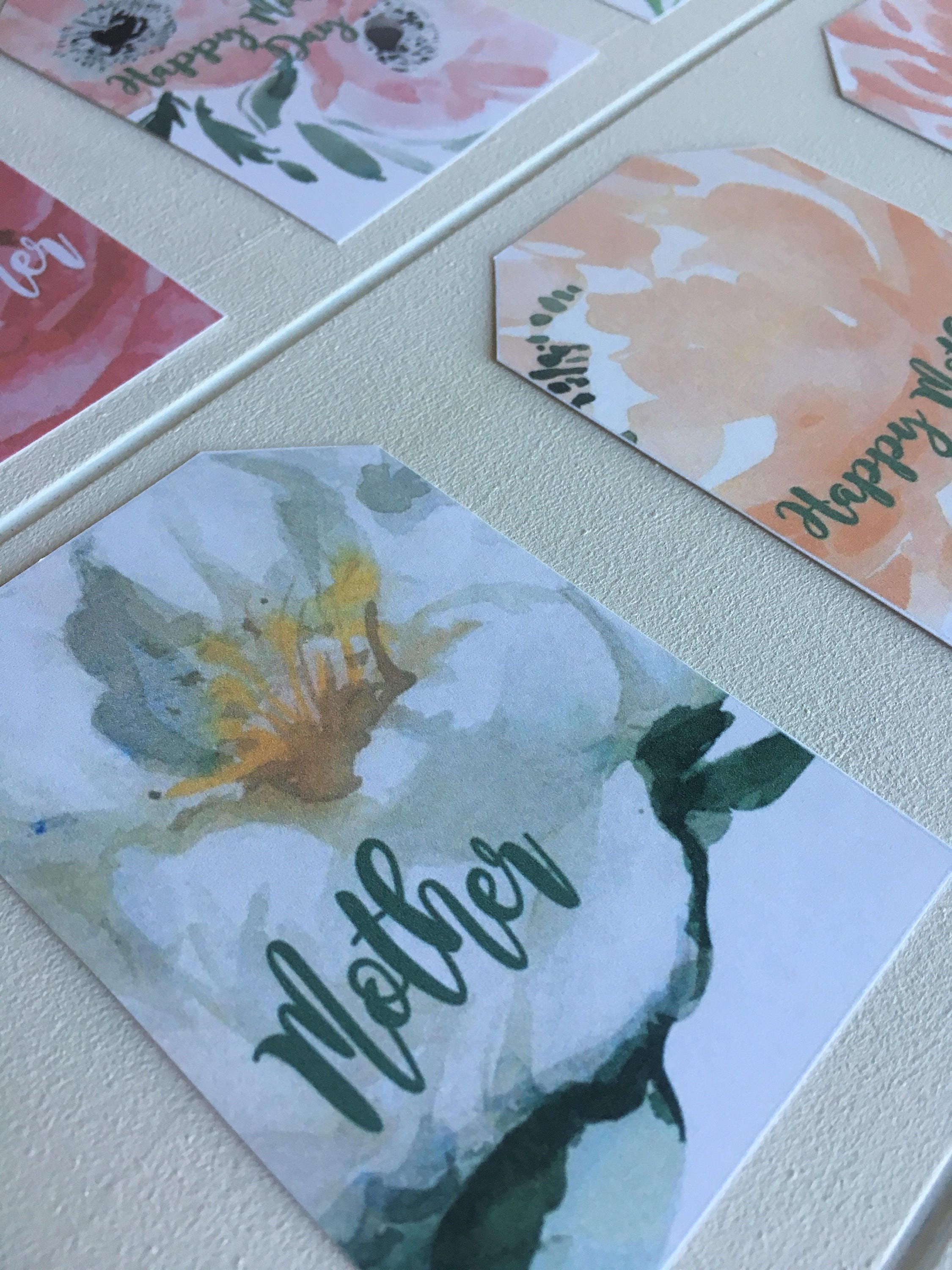 Mother's Day Printable Gift Tags Floral Happy - Etsy
