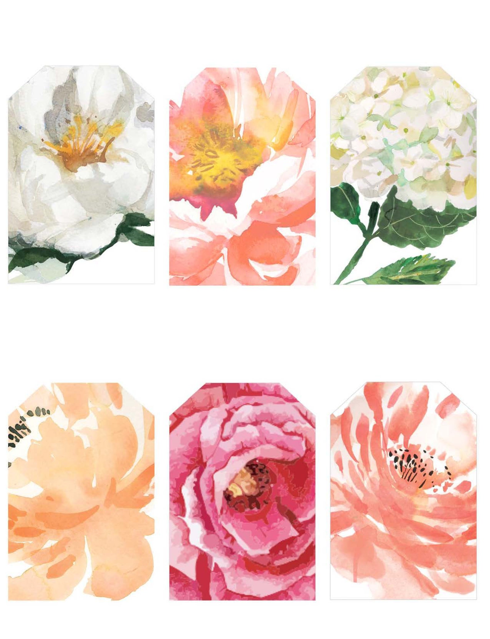 Floral Printable Gift Tags, Floral Gift Tags, Printable Gift Tags, Gift ...