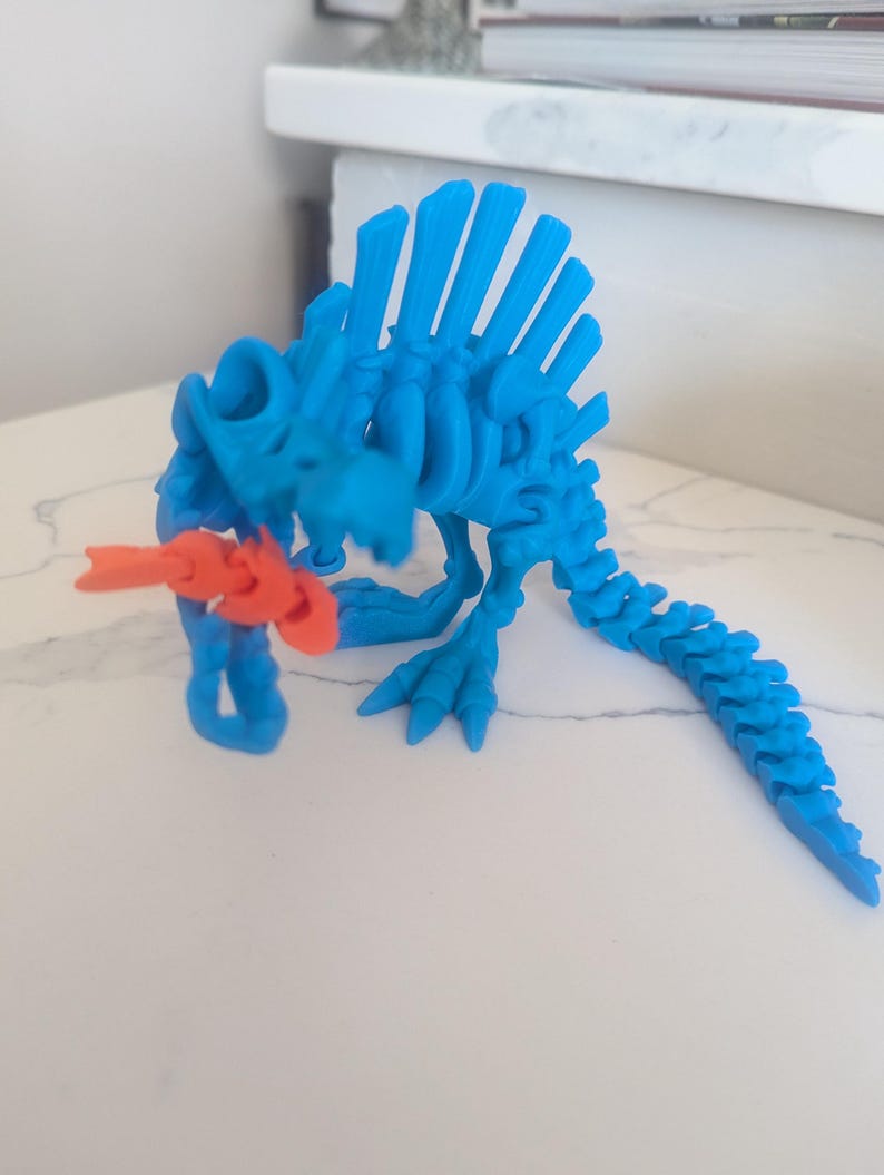 Spinosaurus Flexi Dinosaur - 3D Printed Articulated Dinosaur Skeleton ...