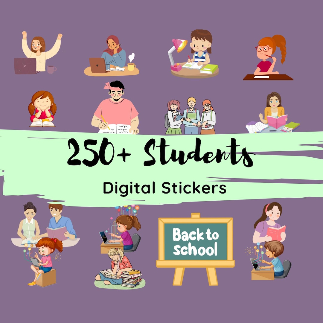 250+ Students Digital Stickers, Goodnotes Sticker, Lover Stickers ...