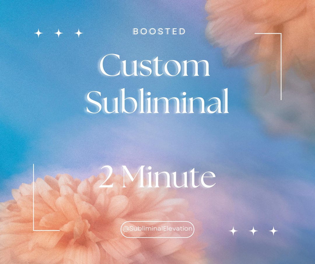 Custom Subliminal Audio,boost - Etsy
