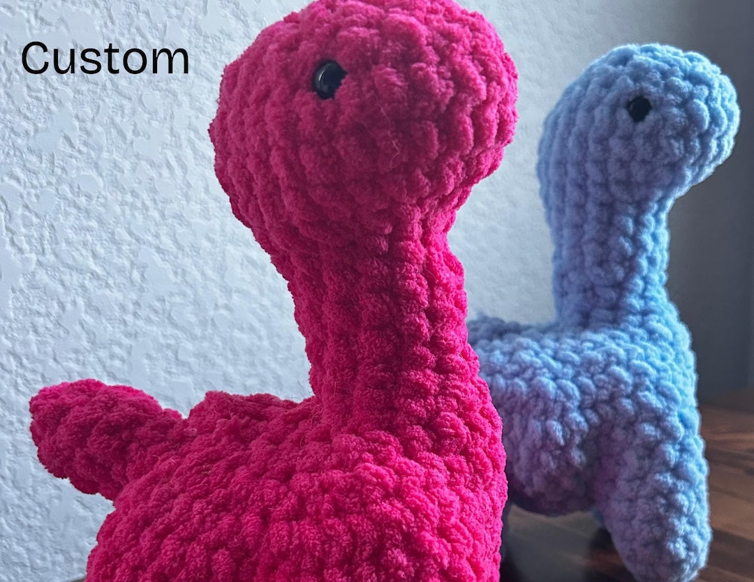 Baby Dinosaur Brontosaurus Stuffed Animal Crochet Plushie Custom - Etsy