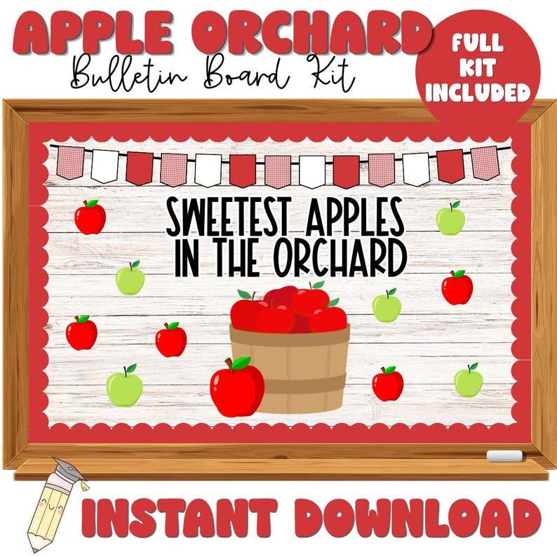 Apple Orchard Bulletin Board Kit: Classroom Decor (PDF) - Etsy