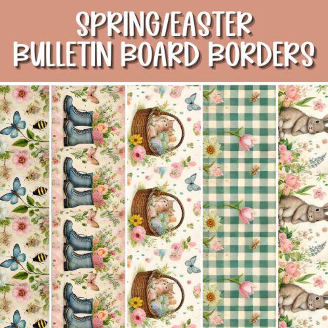 Spring Bulletin Board Borders | Spring Classroom Decor | Easter ...