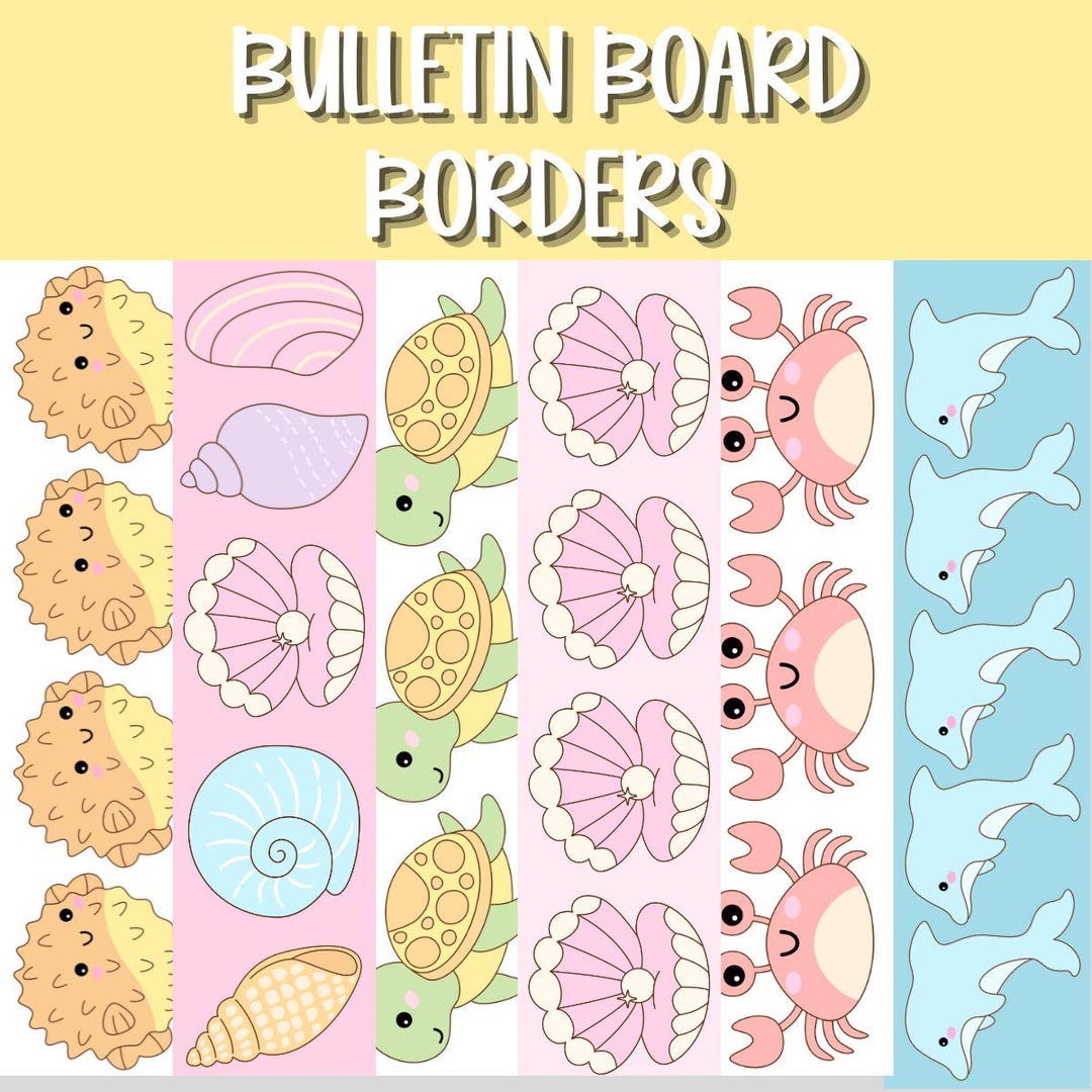Under the Sea Bulletin Board Borders | Ocean Classroom Decor | Sea ...