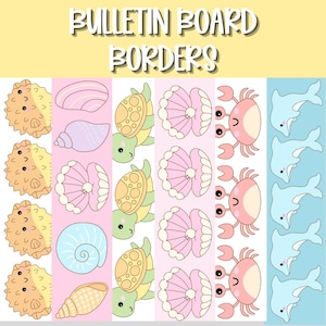 Under the Sea Bulletin Board Borders | Ocean Classroom Decor | Sea ...