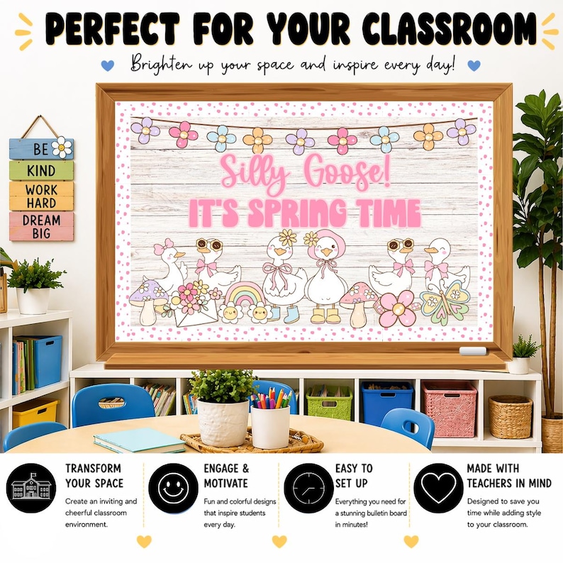 Silly Goose Spring Bulletin Board Kit: Classroom Decor (digital ...