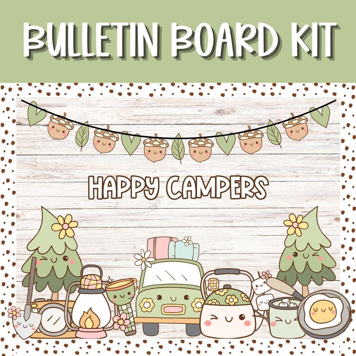 Camping Bulletin Board Kit: Classroom Decor With Borders - Etsy