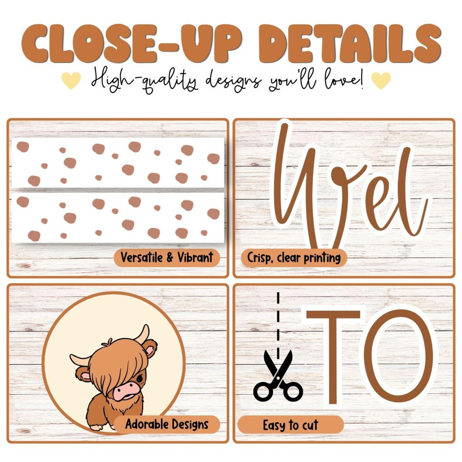 Highland Cow Welcome Bulletin Board Kit | “welcome to Our Herd ...