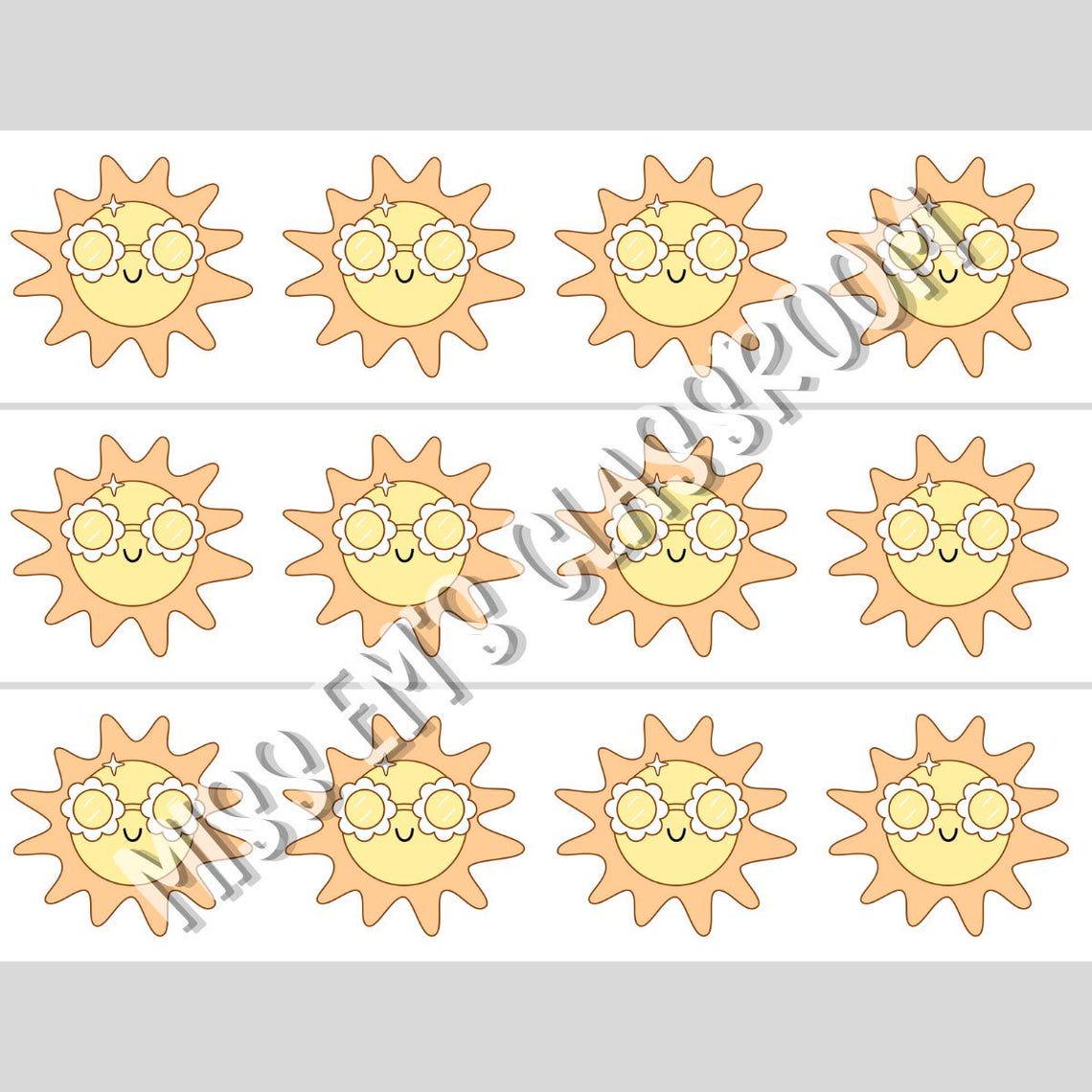 Groovy Summer Bulletin Board Borders | Printable Classroom Decor ...