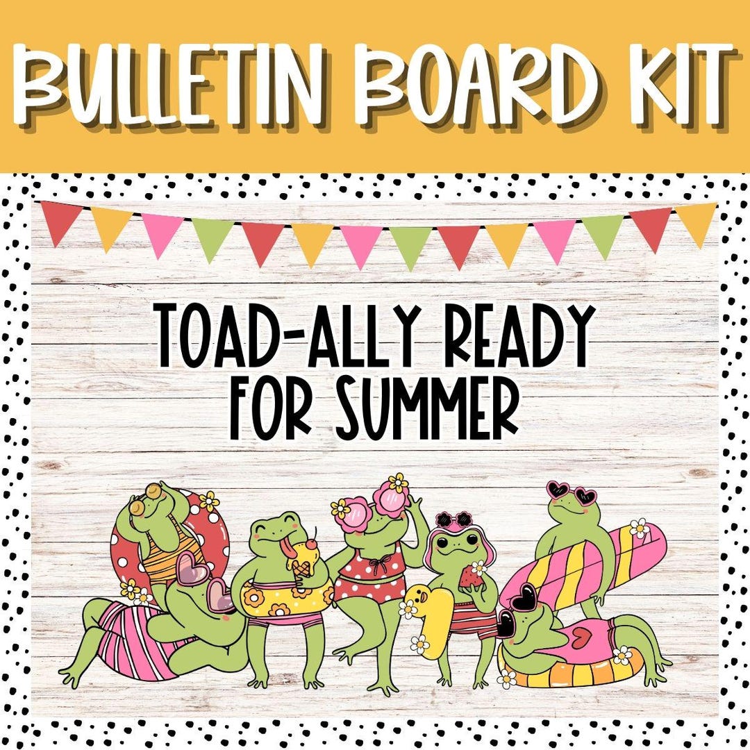 Summer Frog Bulletin Board Kit: Classroom Decor (PDF) - Etsy