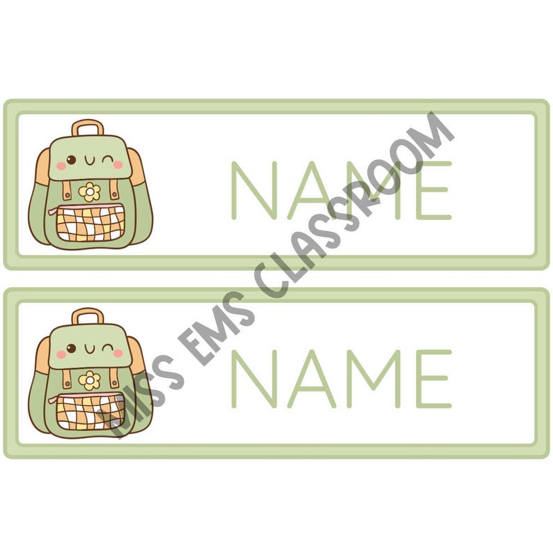 Camping Name Tags: Retro Classroom Decor (editable PDF) - Etsy