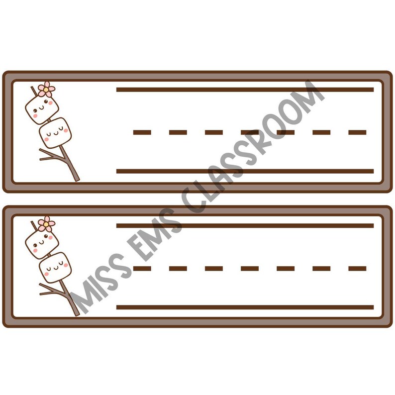 Camping Name Tags: Retro Classroom Decor (editable PDF) - Etsy