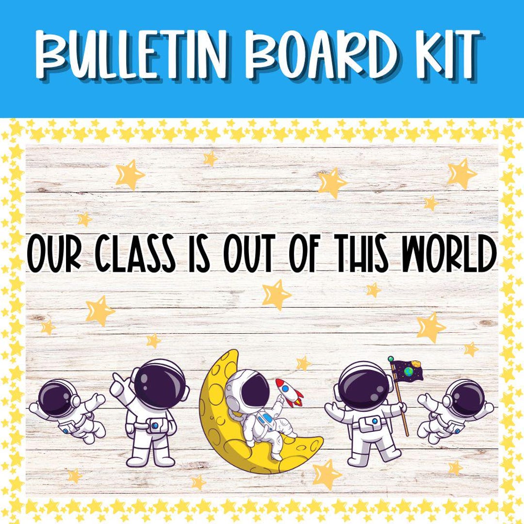 Space Classroom Bulletin Board Kit: Astronaut Decor (digital Download ...
