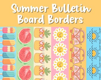 Summer Season Bulletin Board Borders for Classroom Display Printable ...
