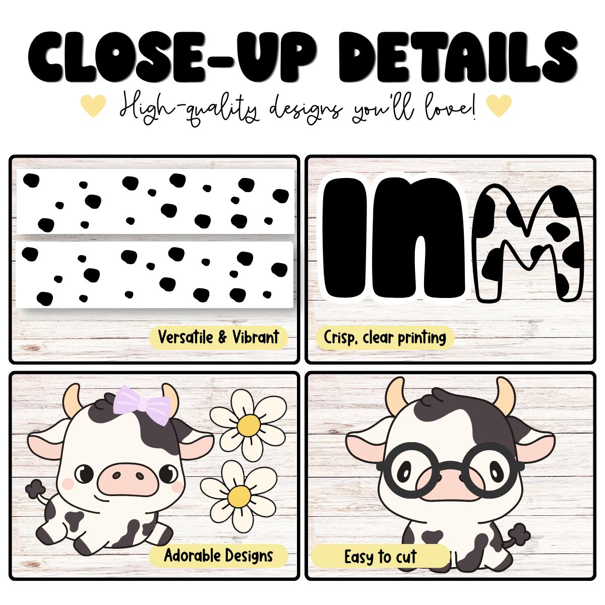 Cow Classroom Bulletin Board Kit: Farm Theme Decor (PDF) - Etsy